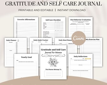 Self-care Planner Printable Self-love Journal Mental Health Worksheet ...