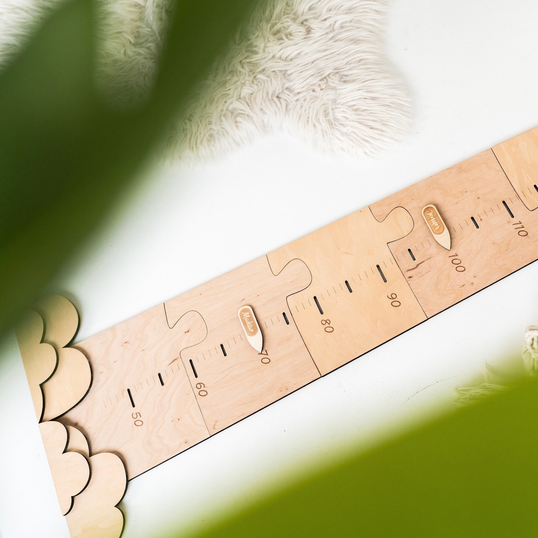 Personalized Growth Chart for Kids, Customized Ruler, Neutral Nursery ...