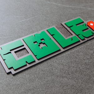 Custom Minecraft Wall Name Sign, Minecraft Birthday Party Decor, Wall ...
