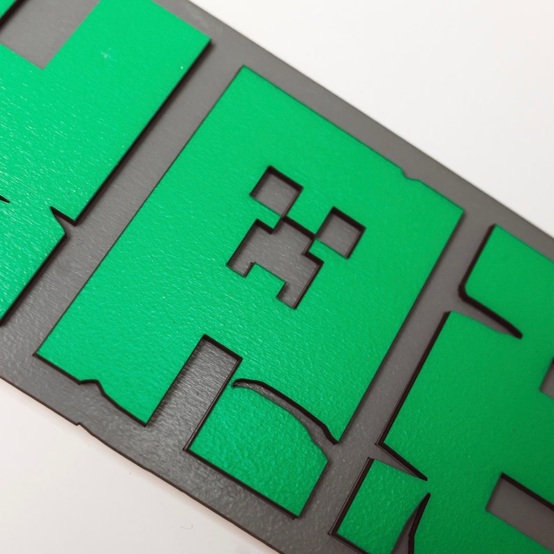 Personalized Wooden Letters in Minecraft Style, Wall Name Sign ...