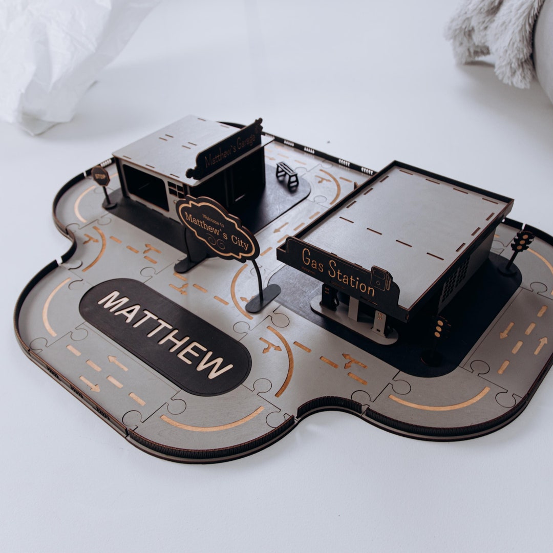 Personalized Road Track Birthday Gift for Kids, Custom Wooden Baby Boy ...