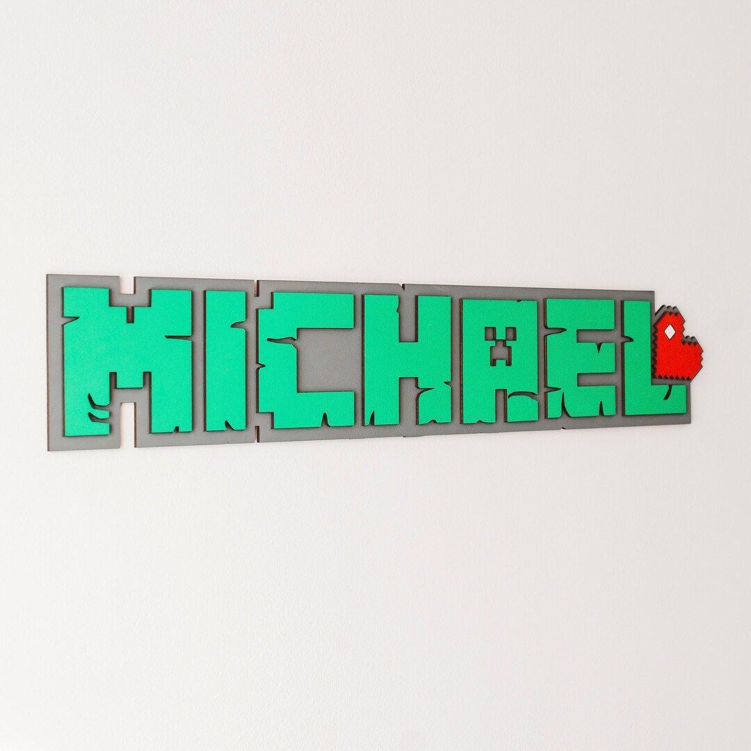 Minecrafter Birthday Decorations, Door Name Sign, Lego Name Sign, Gifts ...
