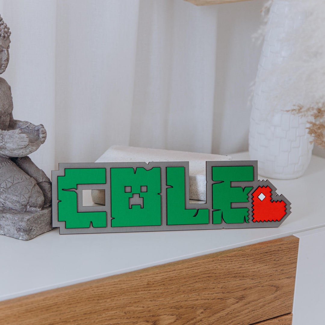 Minecraft Wall Name Sign Custom Christmas Gifts for Boyfriend Ideas ...