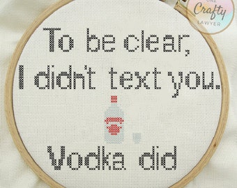 Vodka Cross Stitch Pattern - Etsy