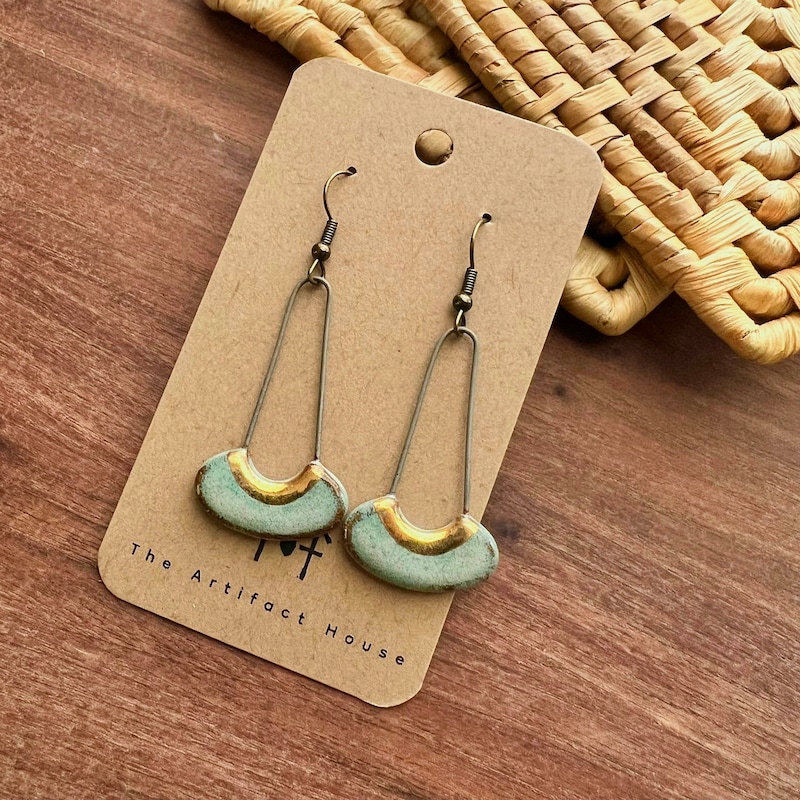 Pottery Earrings - Etsy