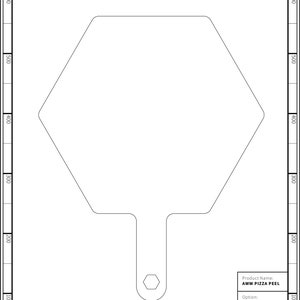 Downloadable Pizza Peel / Paddle Outlines - Pack of 5 Drawings - Etsy