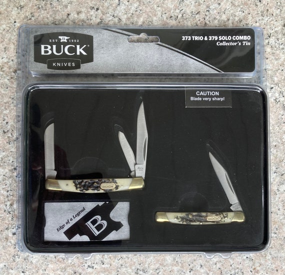 Buck Folding Knife Set 373 Trio & 379 Solo Combo Collectors - Etsy