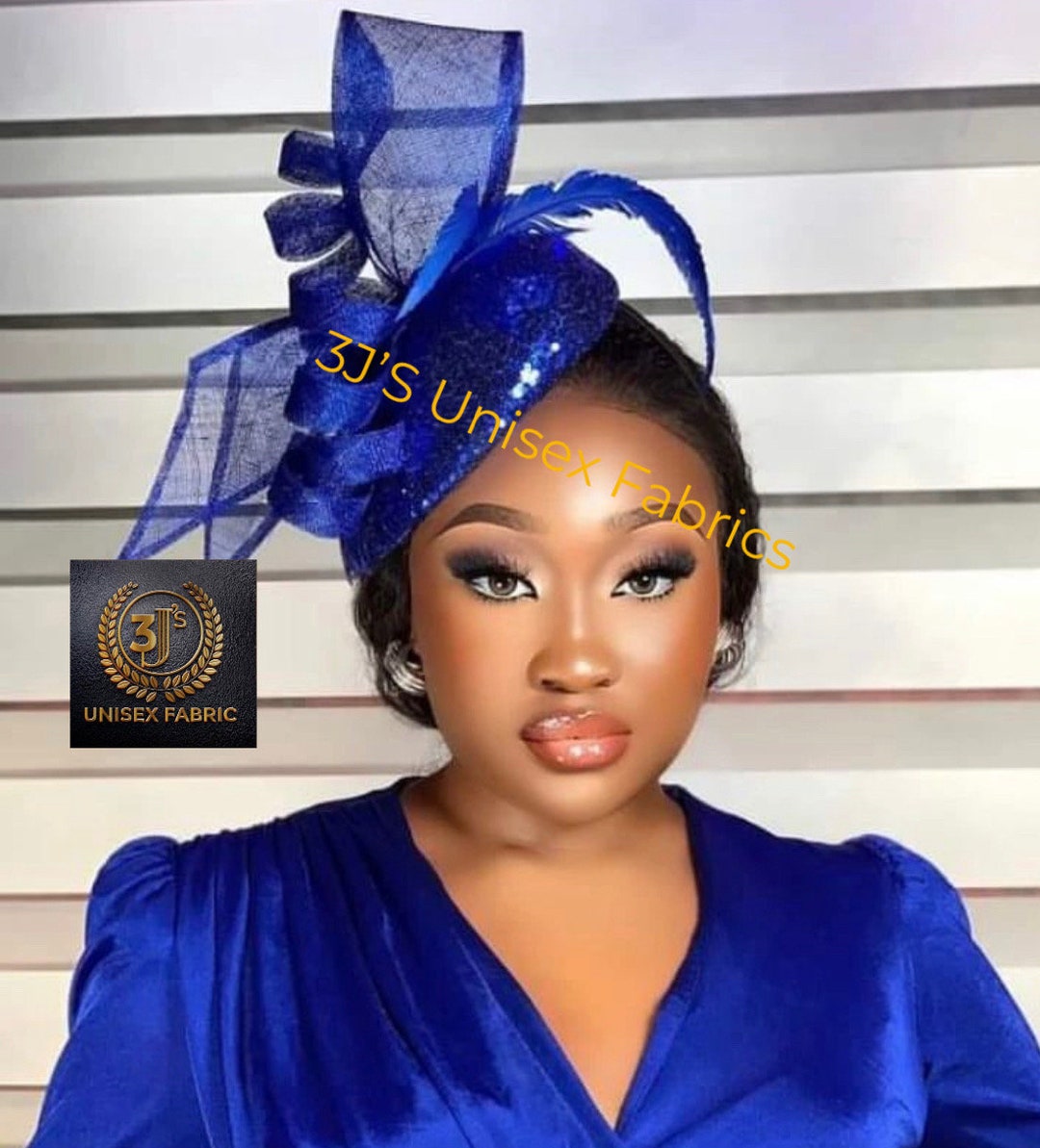 Aso Oke Fascinator and Shoulder| Prettied Gele| Ready to Wear Gele ...