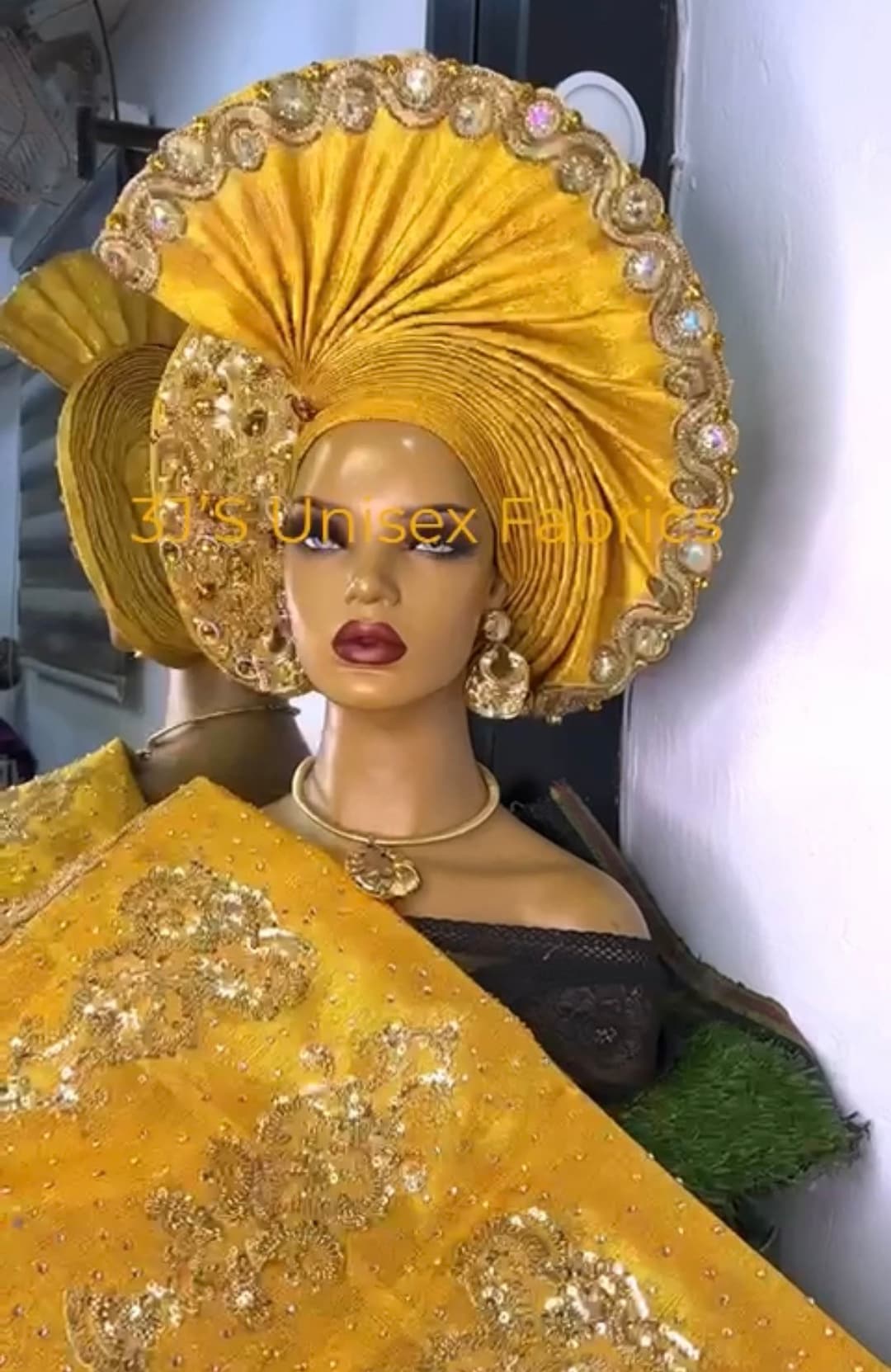 Zara Appliqué Aso Oke Auto Gele, Ipele and Fila Ready to Wear Gele ...