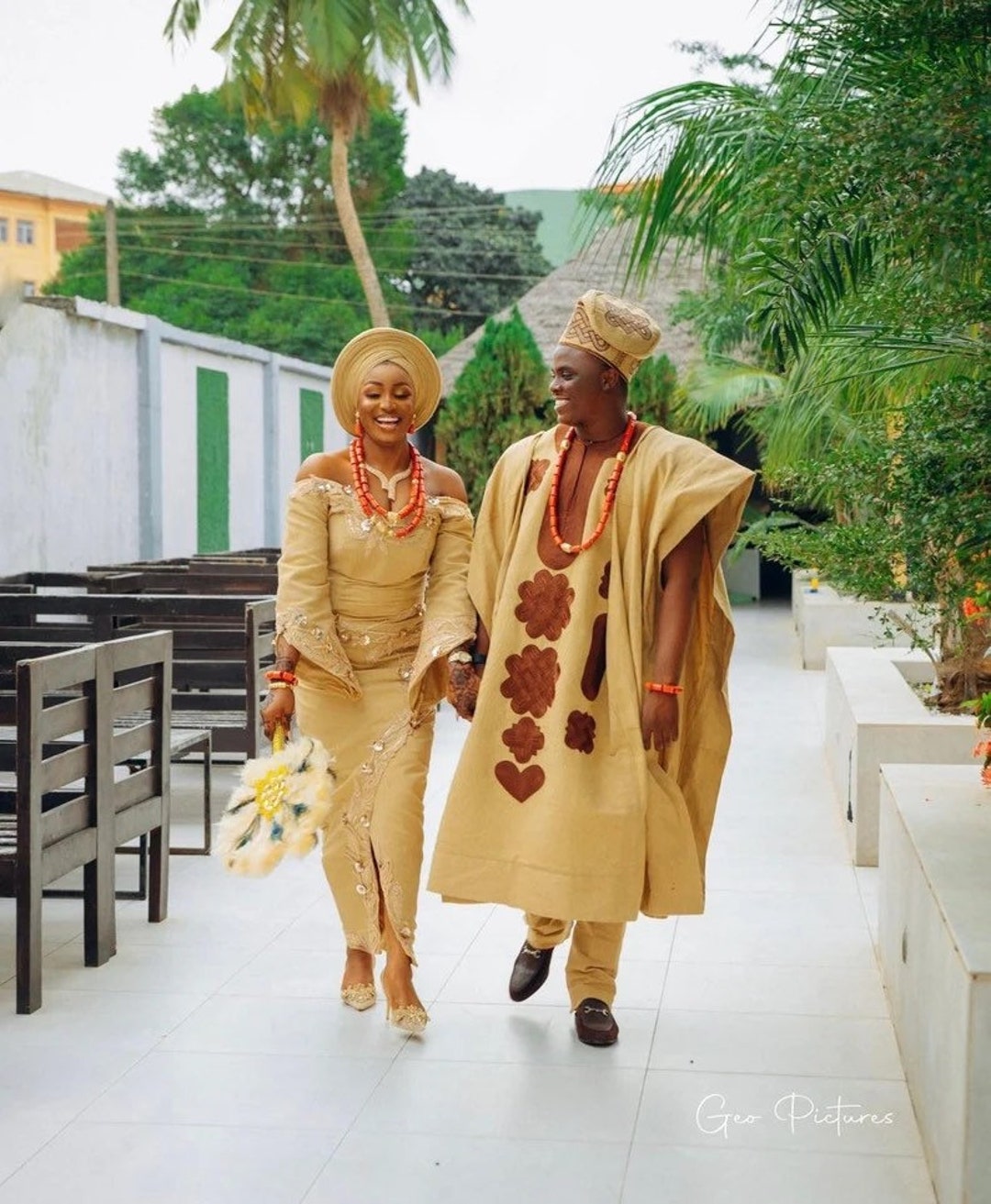 Complete Couples African Traditional Wedding Aso Oke | Nigeria Wedding ...