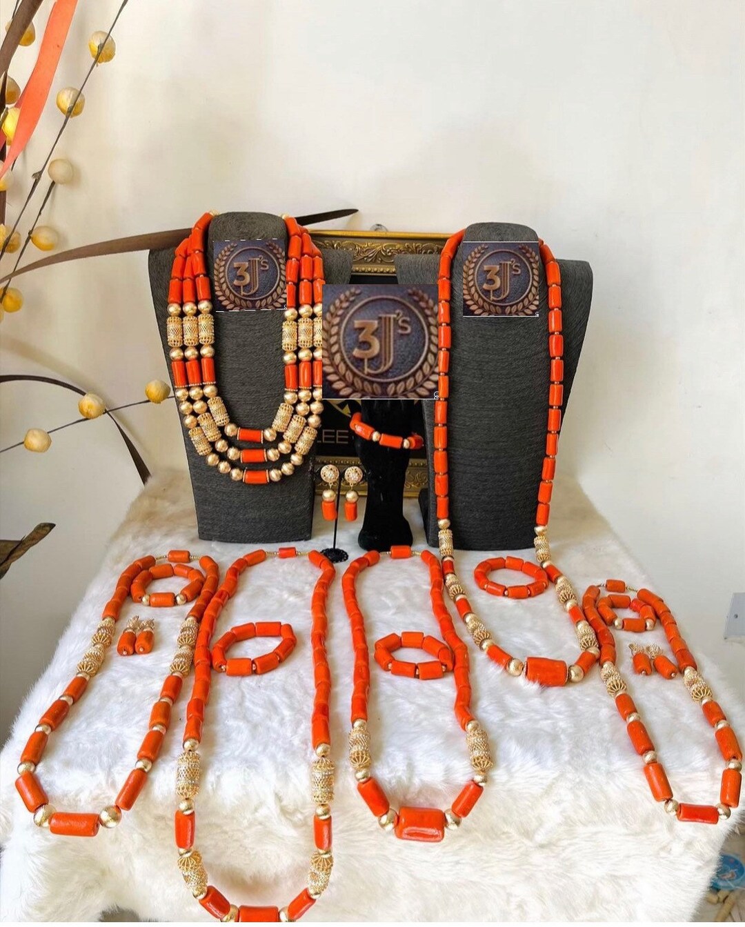 Benin Coral Bead| Bride Bead| Jewelry Set| Wedding Bead| Africa Nigeria ...