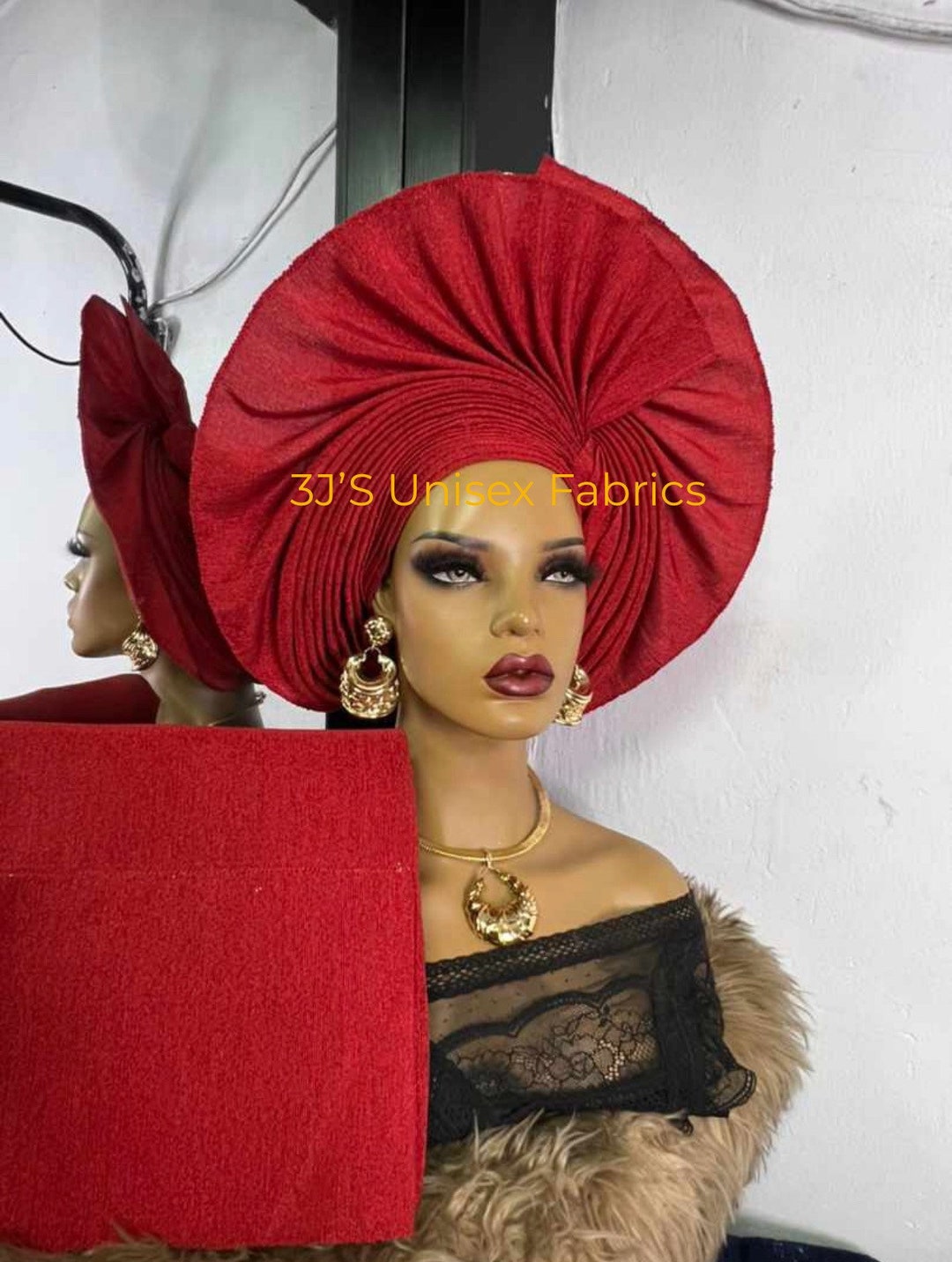 Nigeria Gele Aso Oke Auto Gele, Ipele and Fila Ready to Wear Gele ...