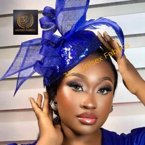 Aso Oke Fascinator and Shoulder| Prettied Gele| Ready to Wear Gele ...