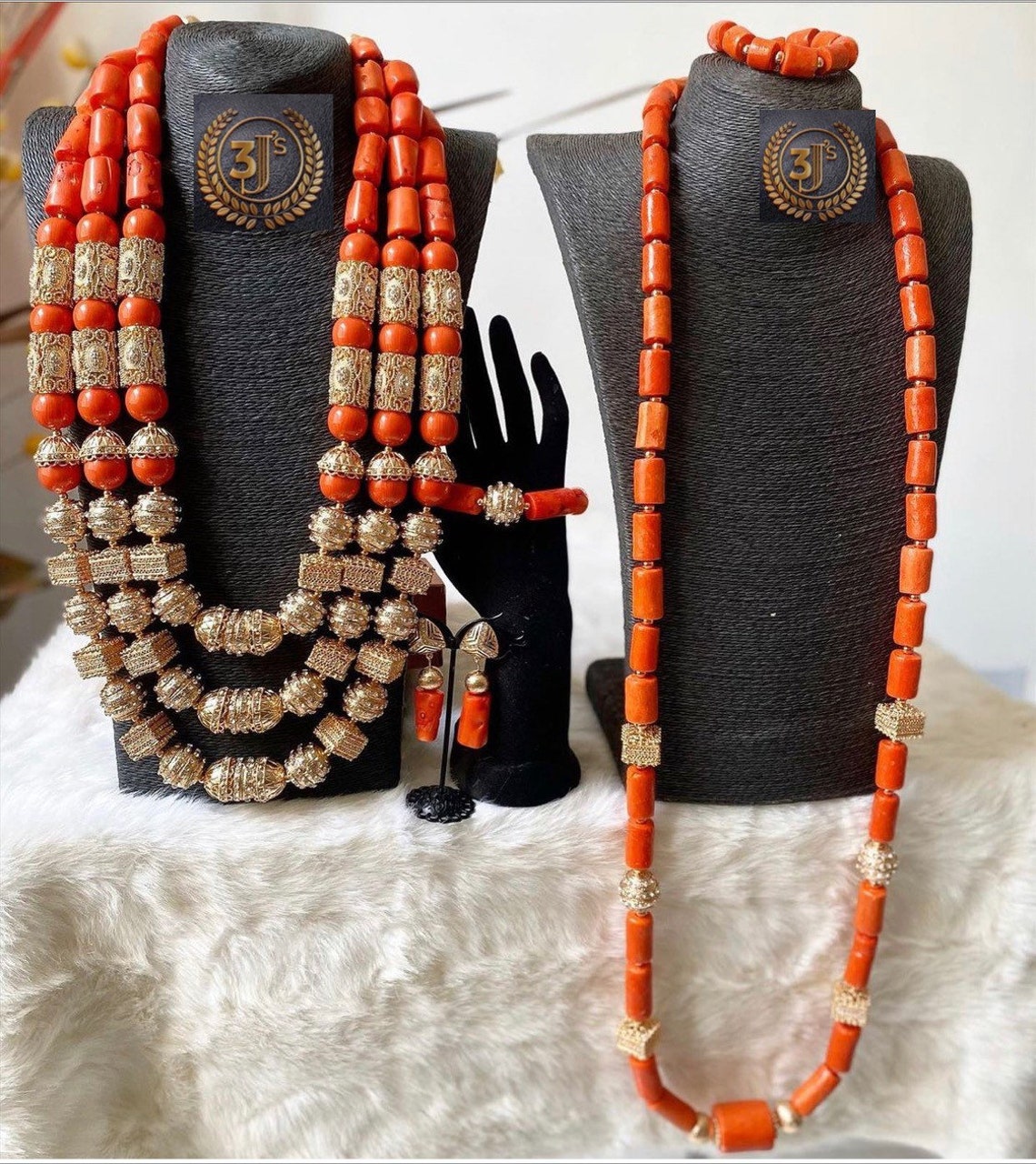 Benin Coral Bead| Bride Bead| Jewelry Set - Etsy