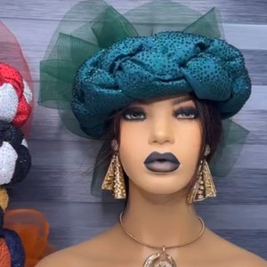 Butterfly Auto Gele and Shoulder| Prettied Gele| Ready to Wear Gele ...