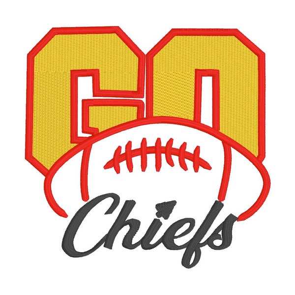 Kansas City Chiefs Machine Embroidery - Etsy