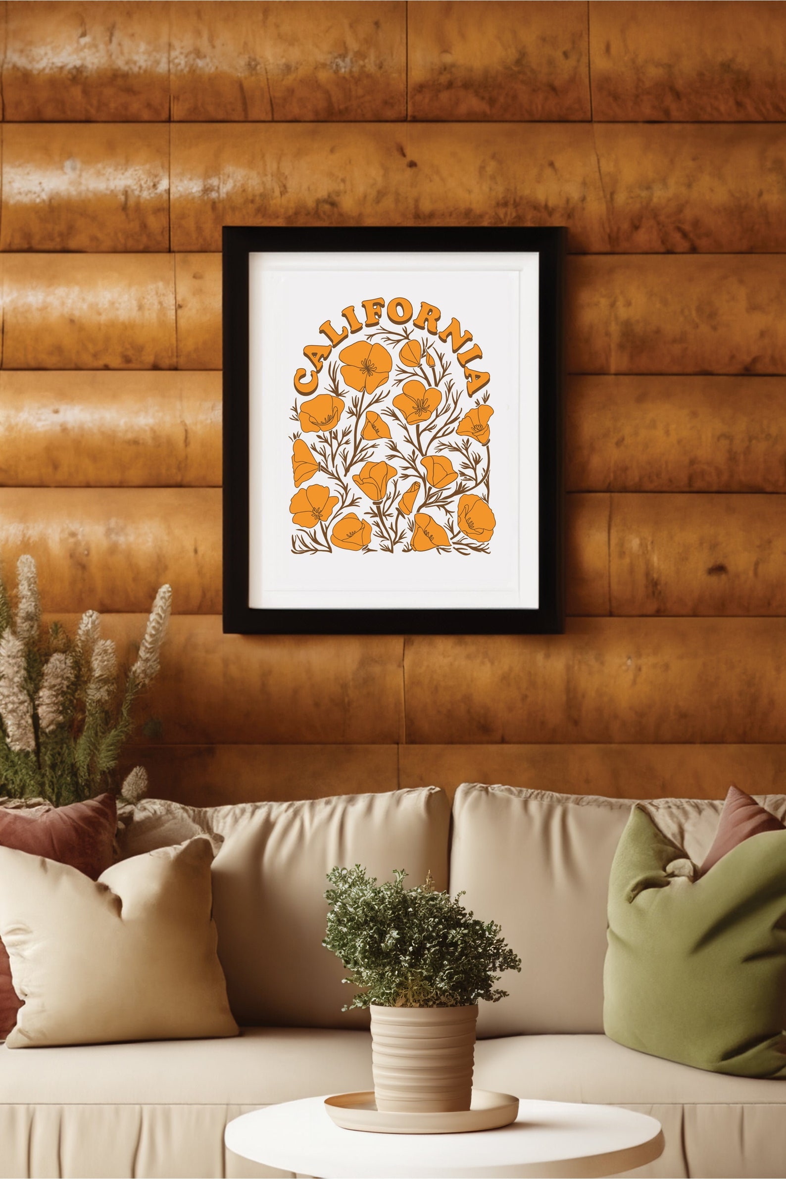 Vintage Style California Poppy Flower Poster Print - Etsy