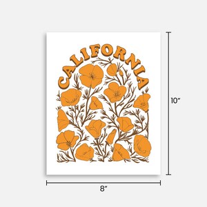 Vintage Style California Poppy Flower Poster Print - Etsy