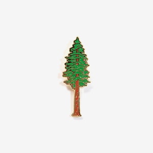 Redwood Tree Enamel Pin - Etsy
