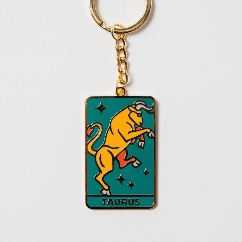 Zodiac Gold Metal Keychains - Signs, Astrology, Compatibility - Etsy