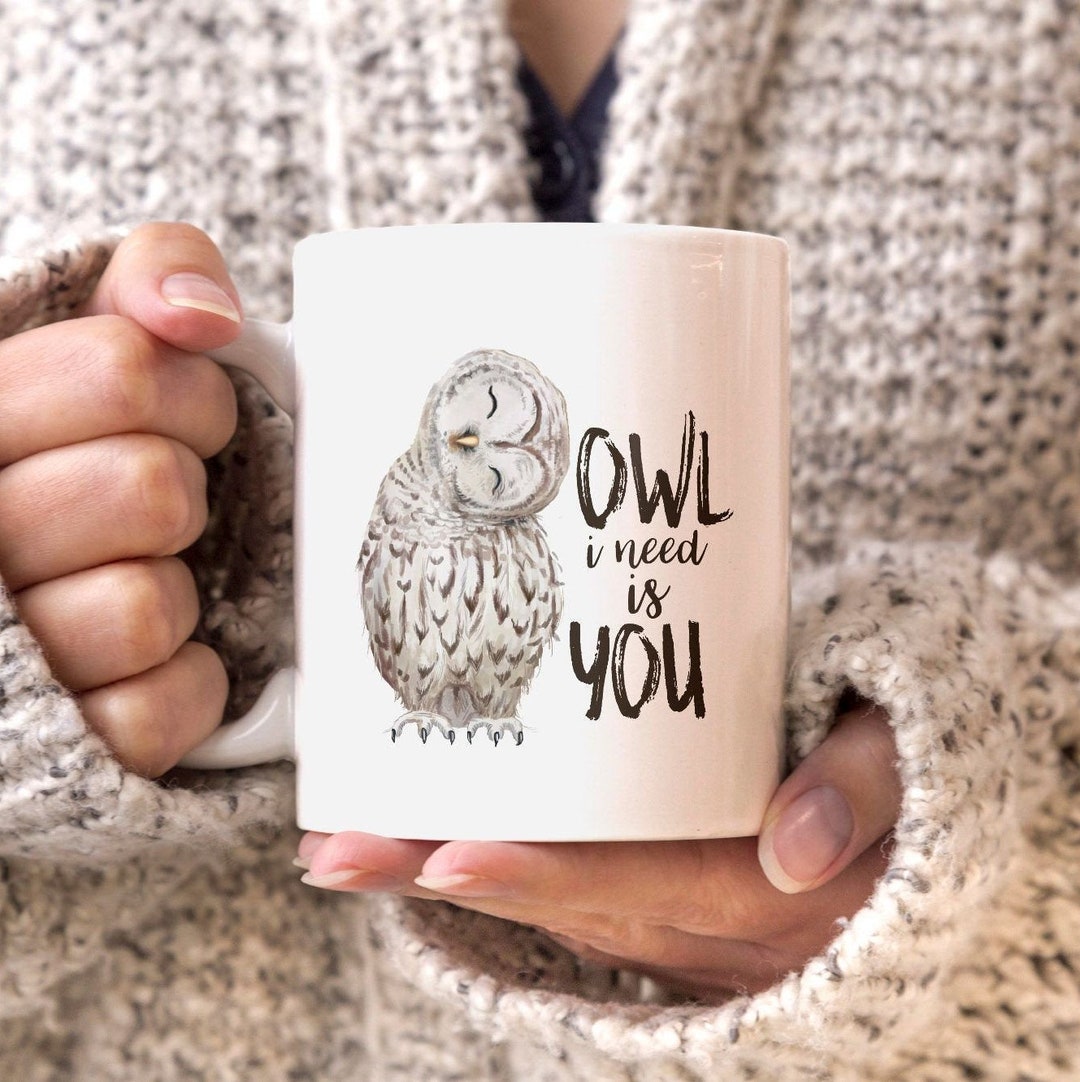 Coffee Mug Owl Owl I Need is You Love Saying Gift Valentine's Day ...