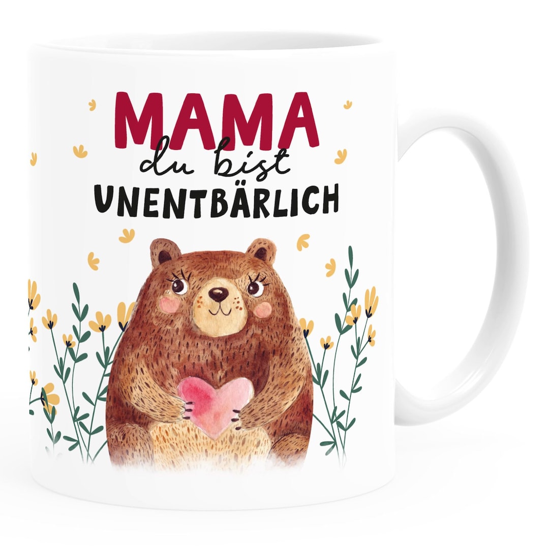 Kaffee-Tasse Muttertag lustig Spruch Mama du bist unentbärlich Bär ...