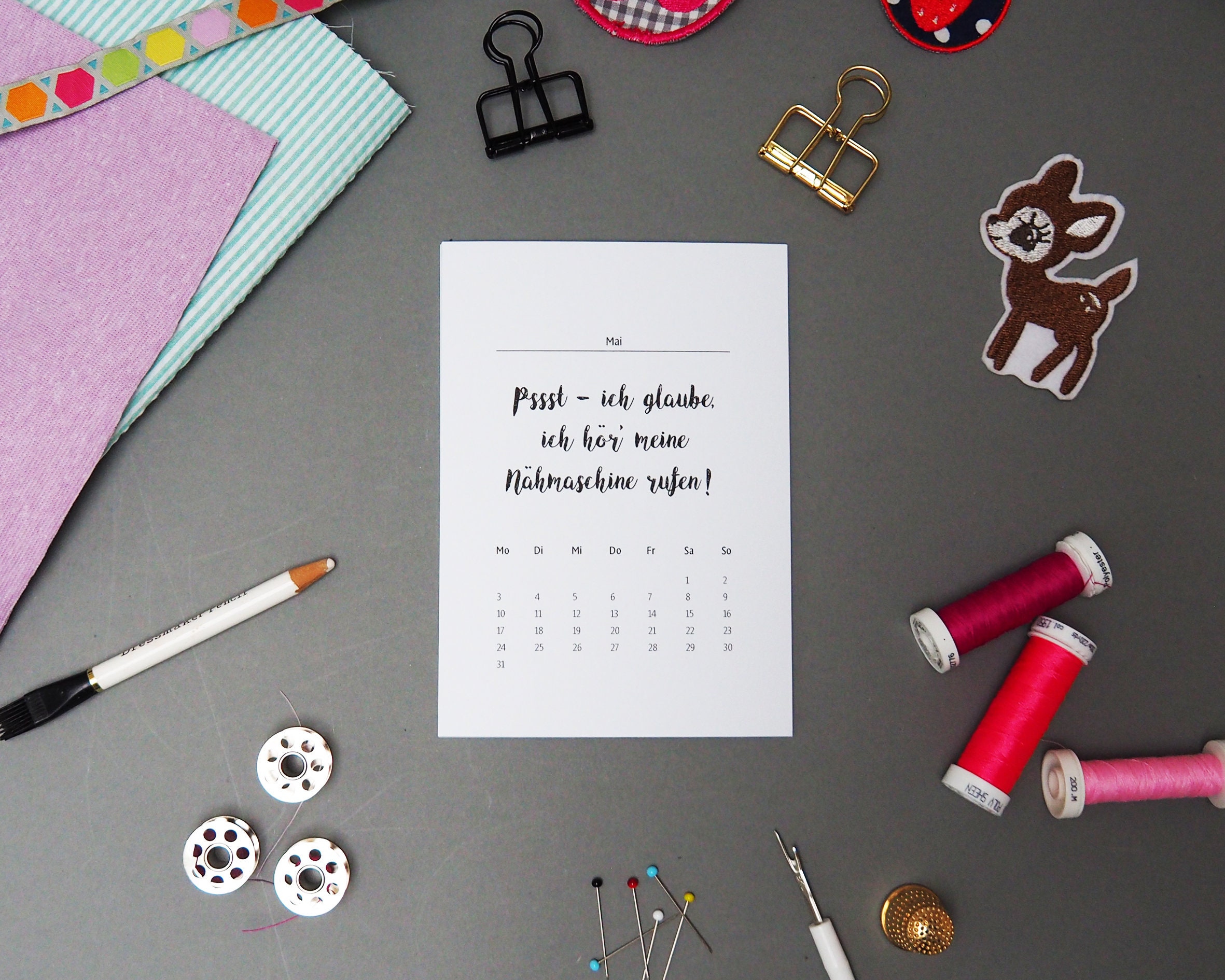 Calendar Sewing 2021 - Etsy