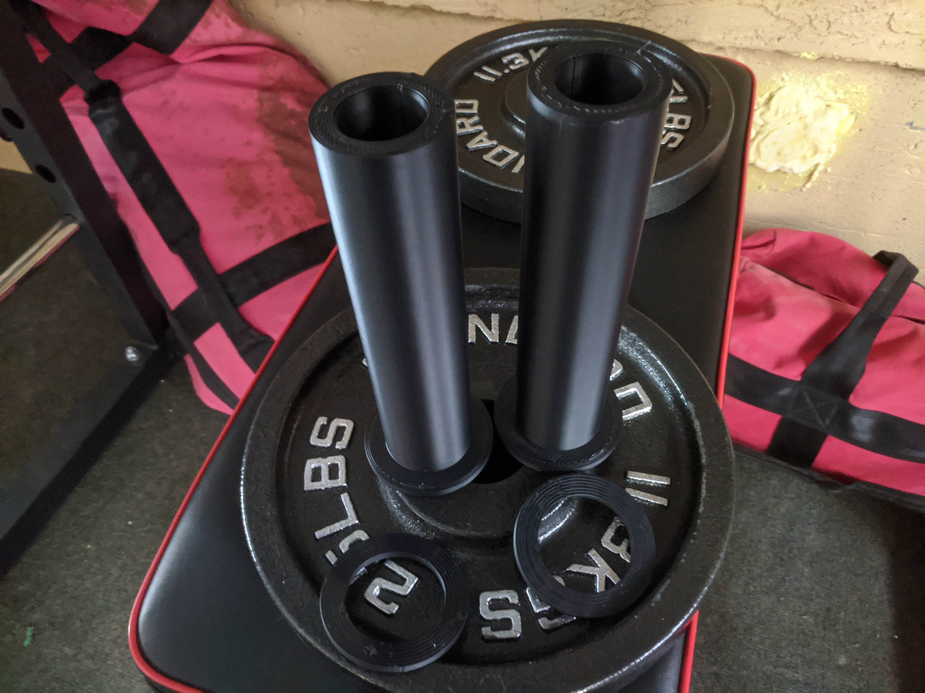 Olympic to Standard Barbell Dumbbell Weight Plate Adapters Sleeves 2in ...