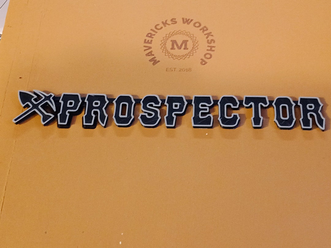 3D Printed Prospector Emblem Badge - Etsy