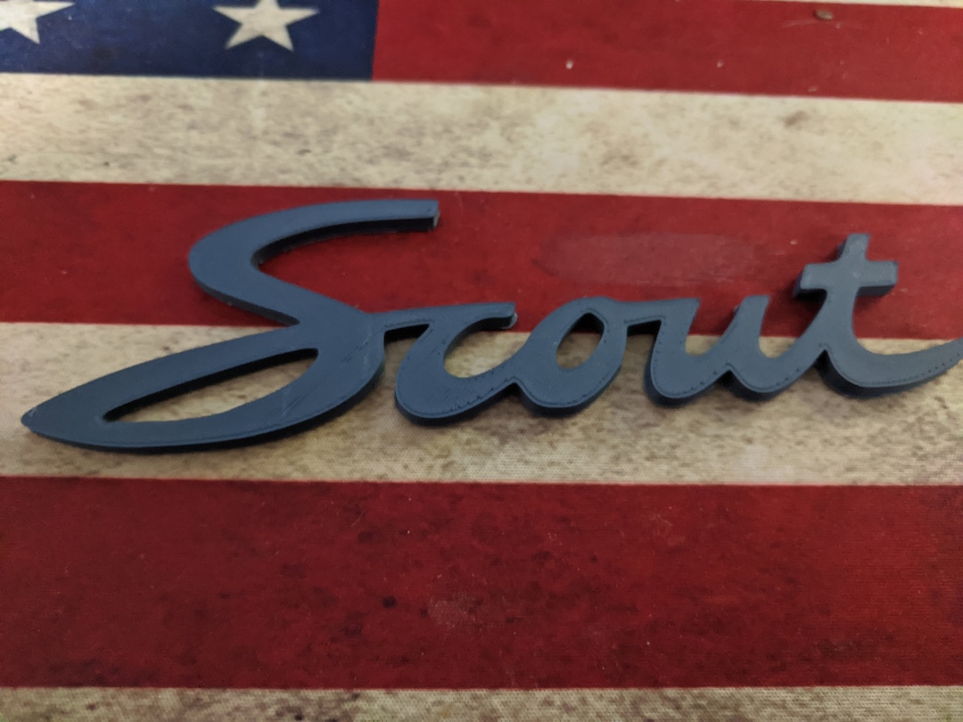 3d Printed Script Emblem Badge for International Harvester Scout 800 ...
