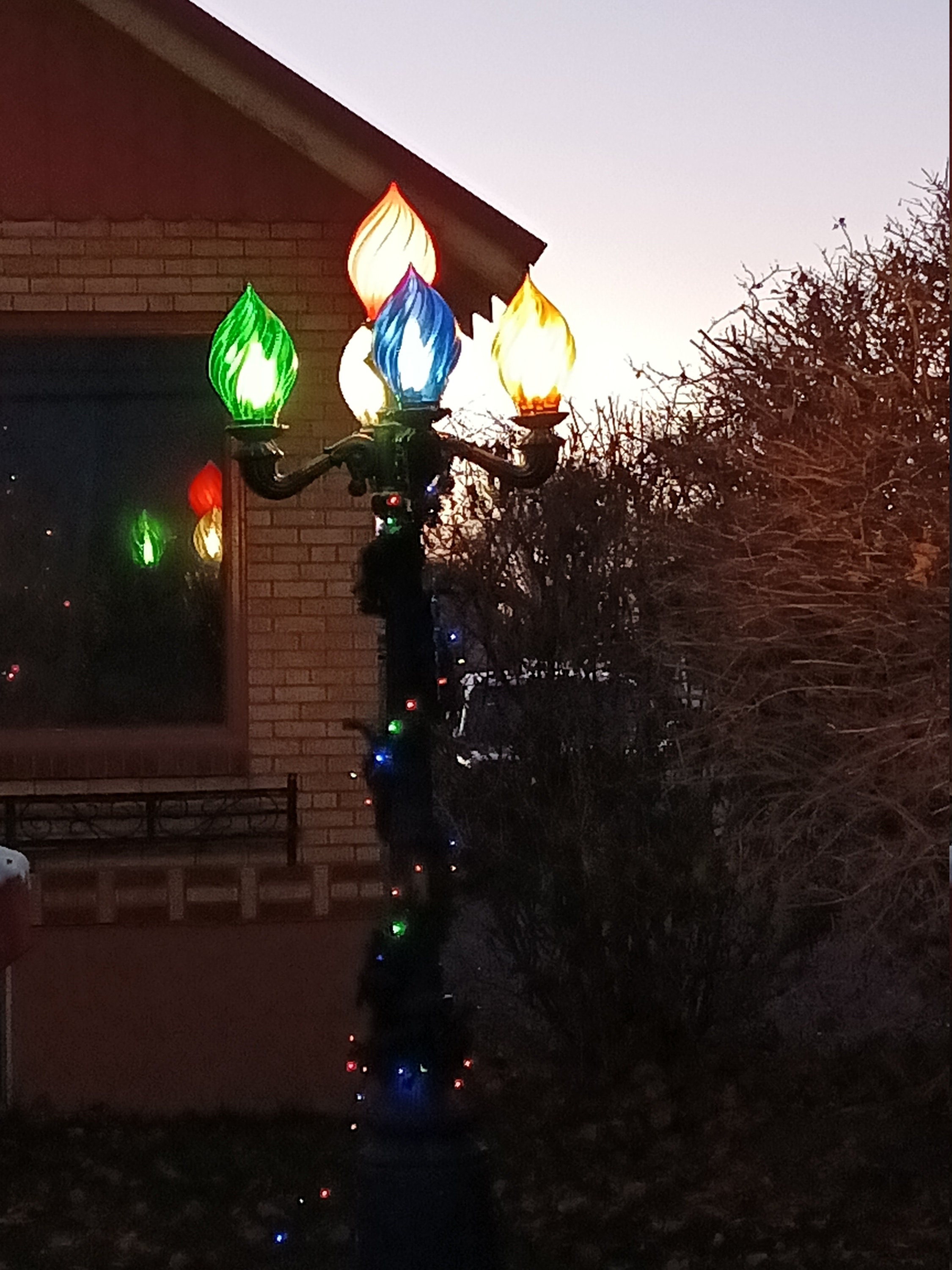 Large Outdoor Lamppost Shades and Covers Multi Color Christmas Light ...