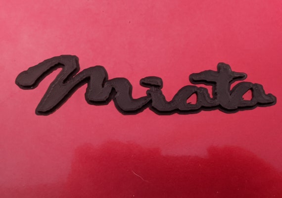 3d Printed Script Emblem Badge for Mazda Miata - Etsy
