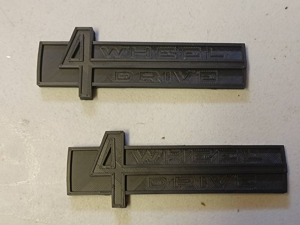 Automotive Decals/Emblems/Licence Frames 3D printed replacement of 4 ...