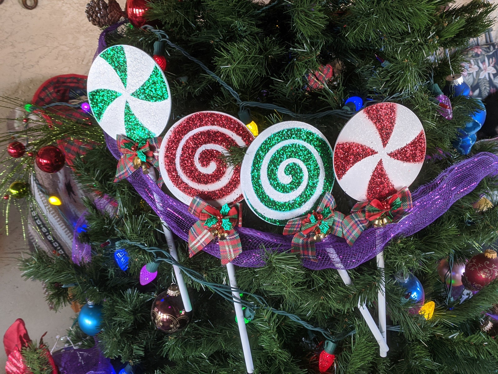 Large Lollipop Stencil 3D Printed Christmas Crafts Peppermint Painting ...