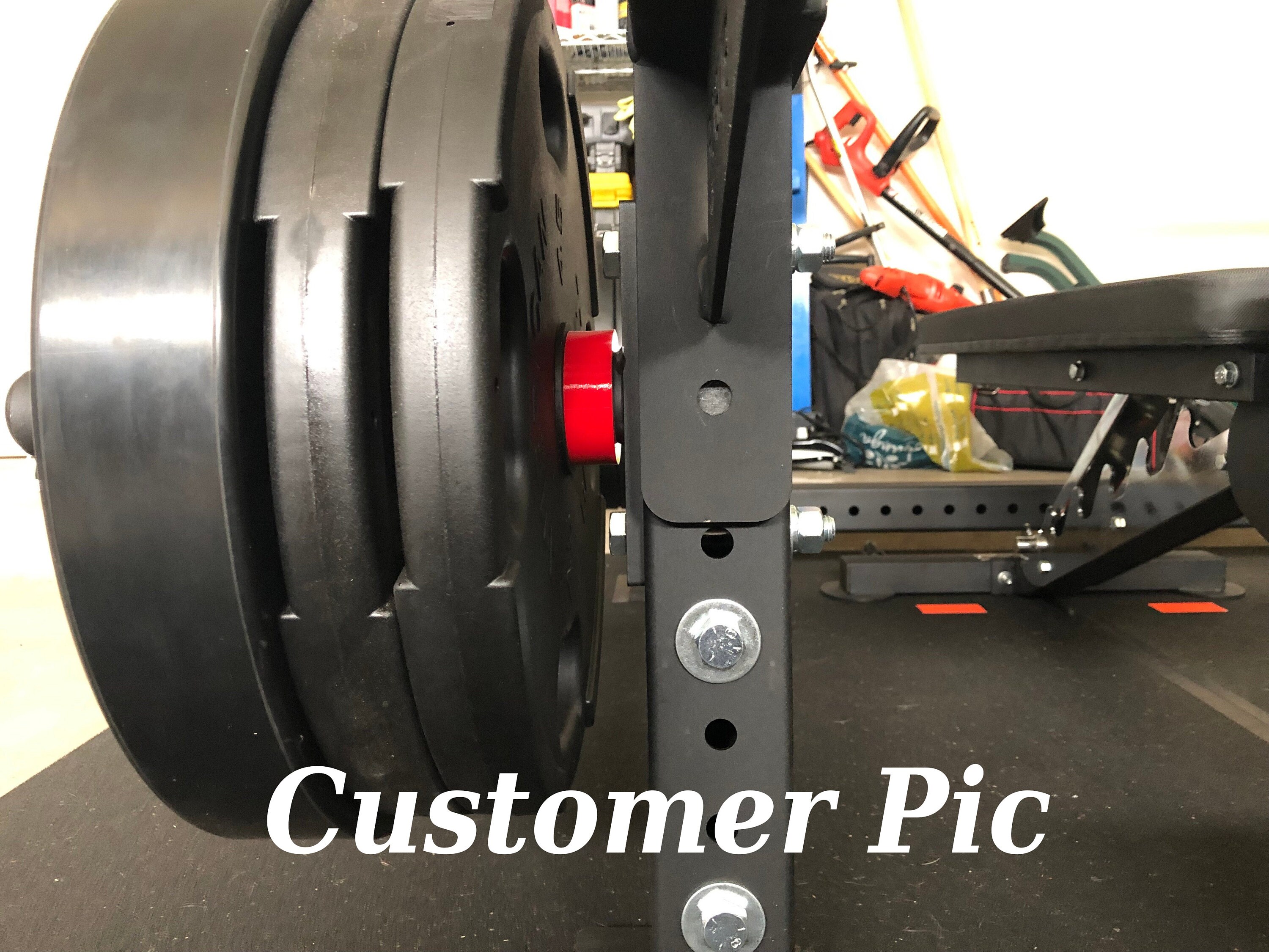 Pair Olympic Standard Barbell Spacer Weight Plates Storage Pin Weight ...