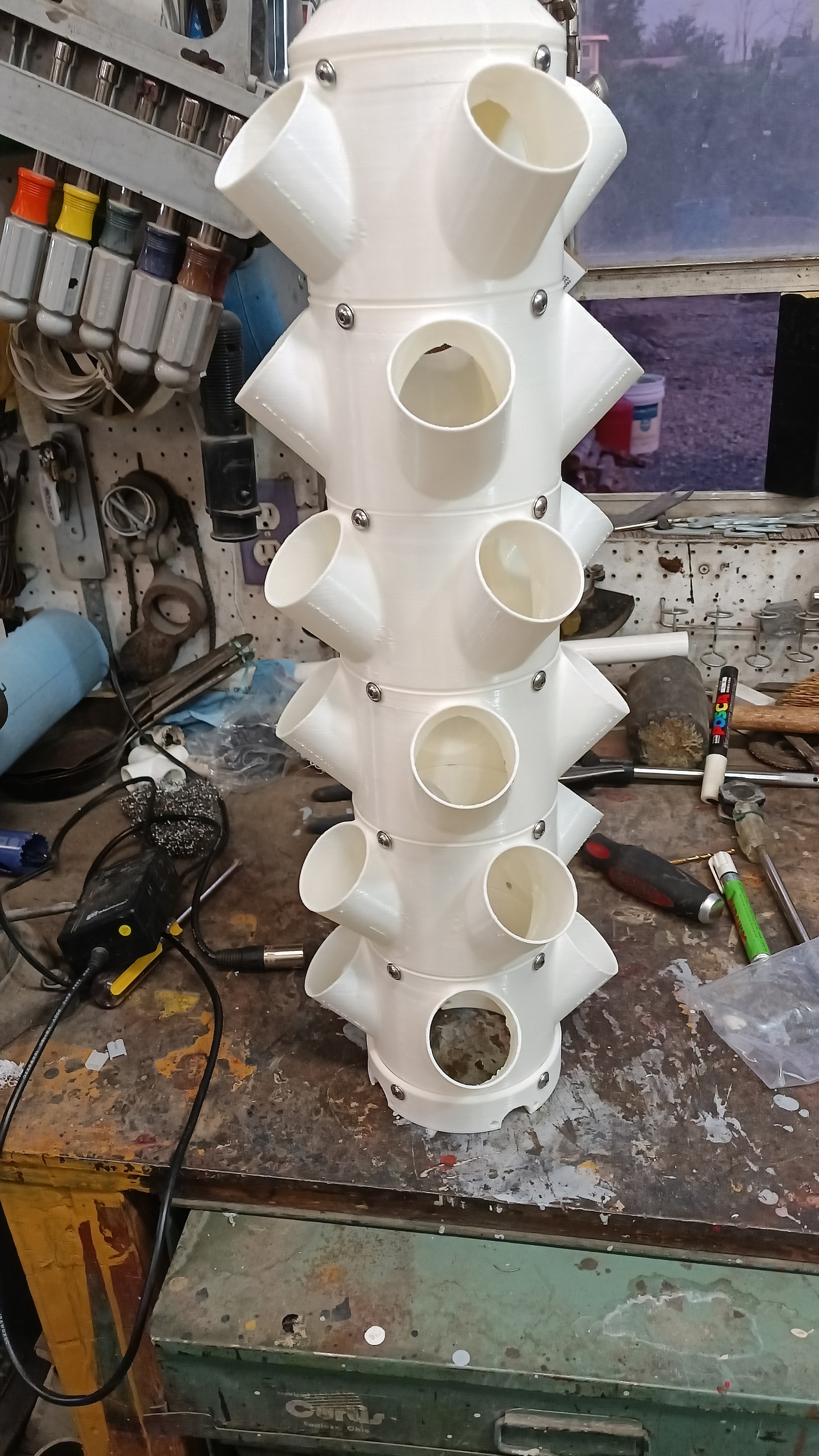 3D Print Files Hydroponics Tower 4in(100mm) Diam 2" Net Pots Modular ...