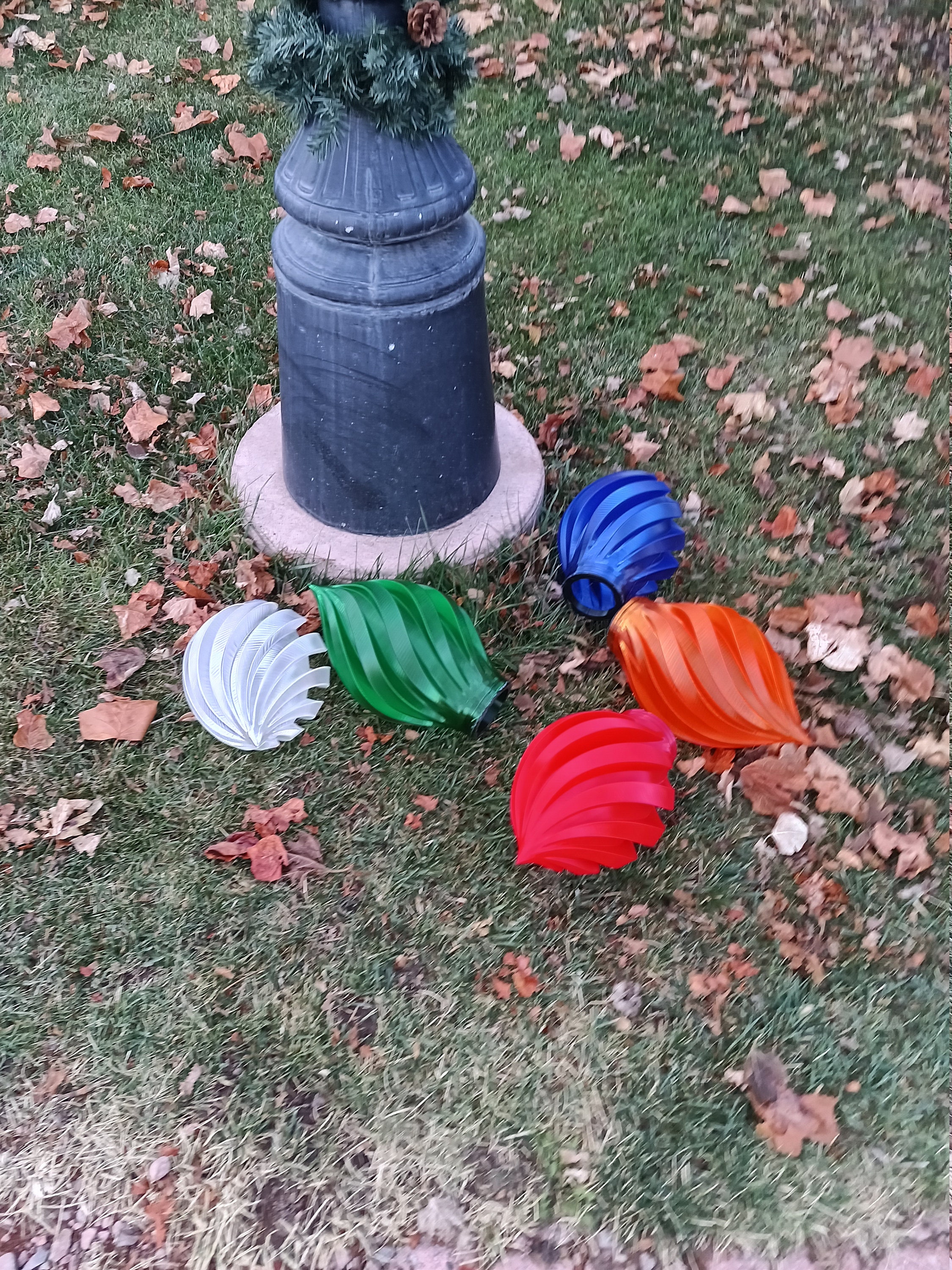 Large Outdoor Lamppost Shades and Covers Multi Color Christmas Light ...