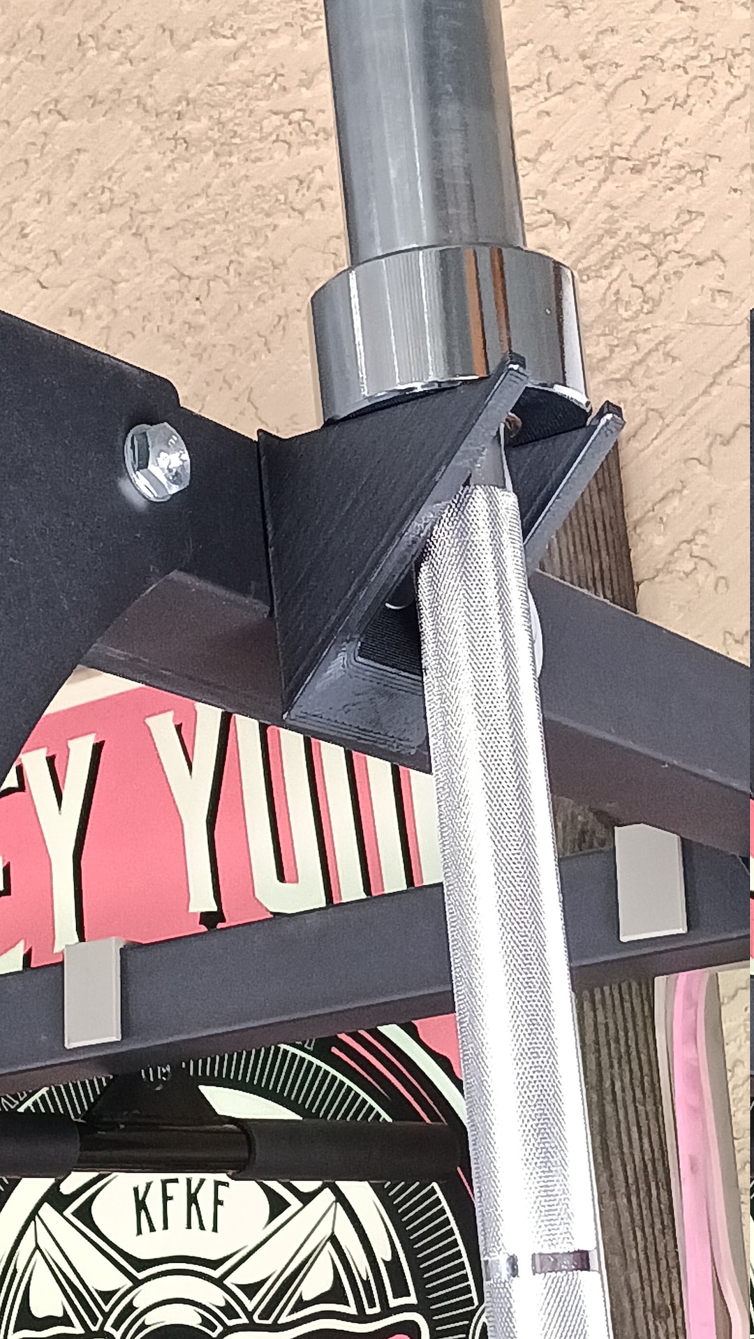 Olympic Standard Barbell Dumbbell AXLE Vertical Power Rack Mount Holder ...