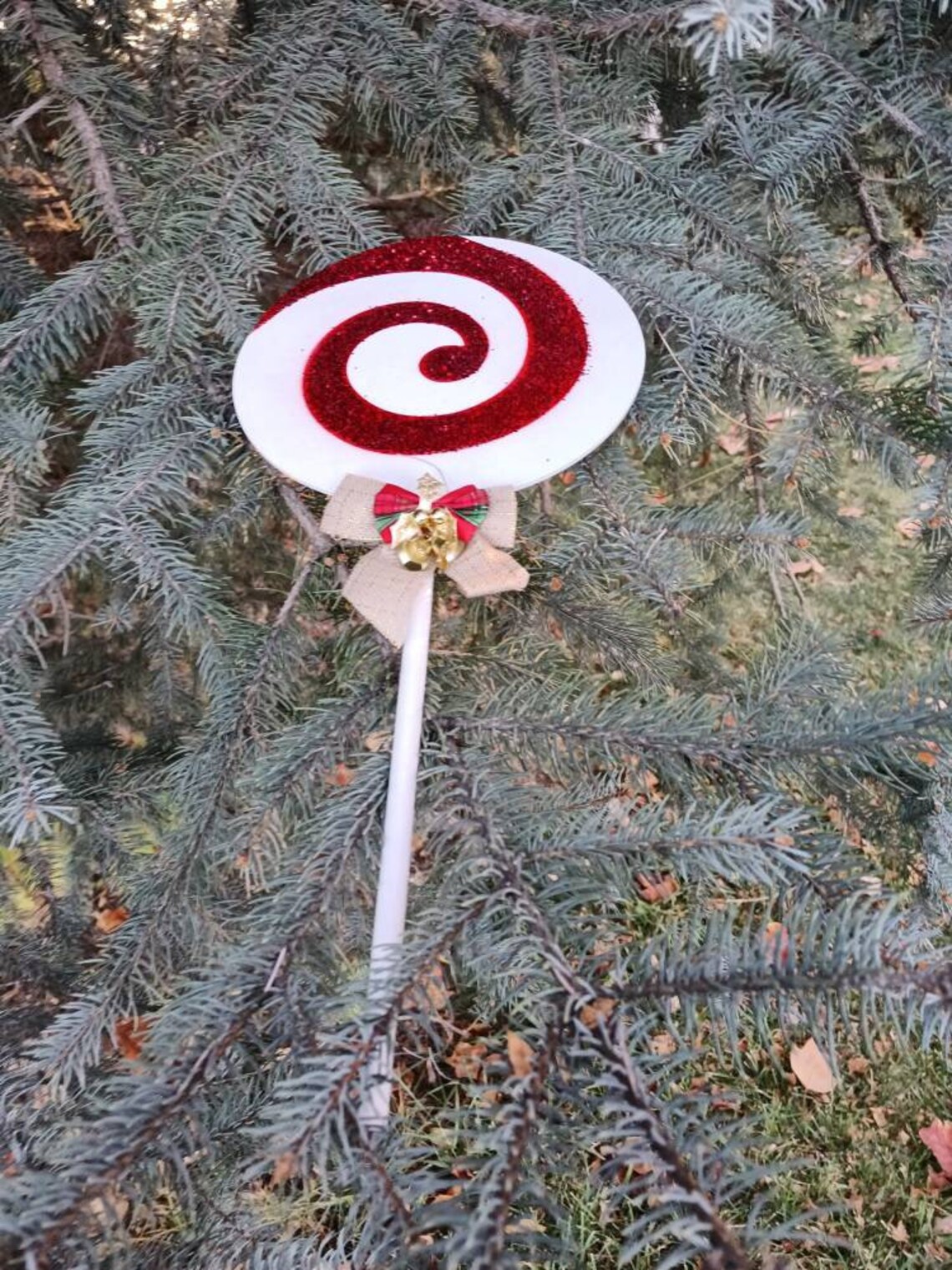 Set of 4 Large Indoor Outdoor Lollipop Peppermint Decorations. - Etsy