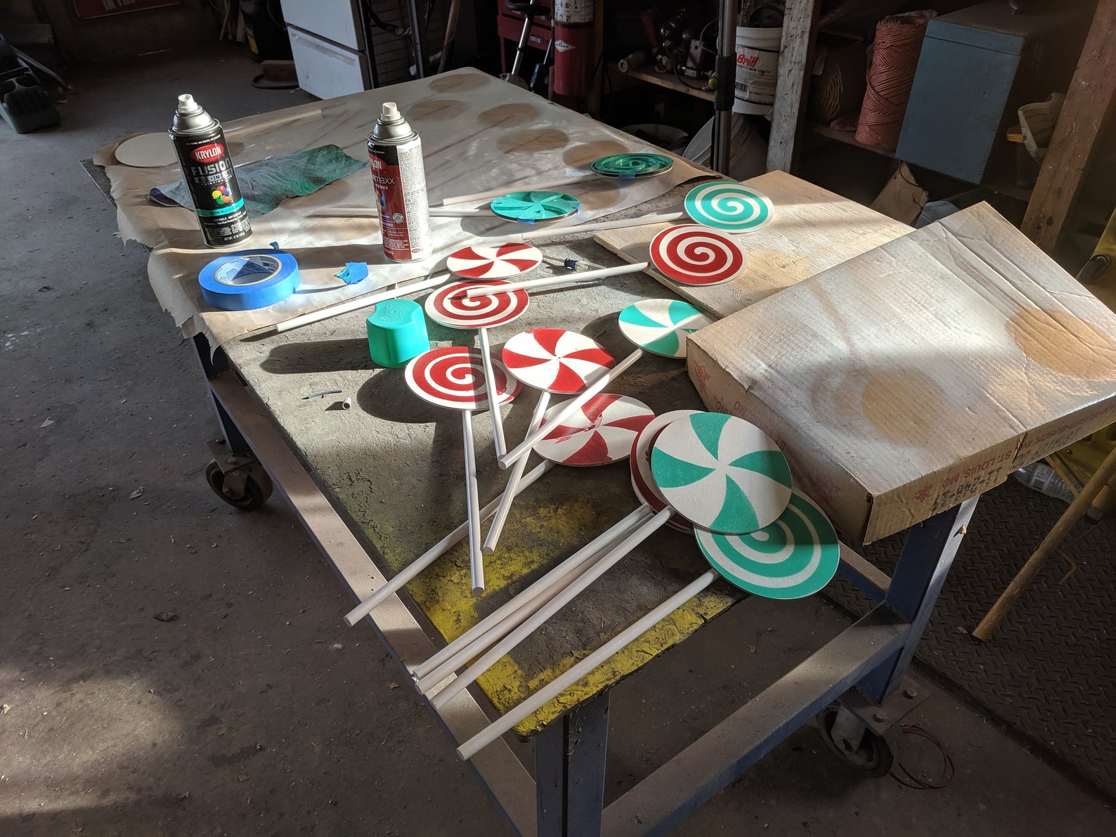 Large Lollipop Stencil 3D Printed Christmas Crafts Peppermint Painting ...