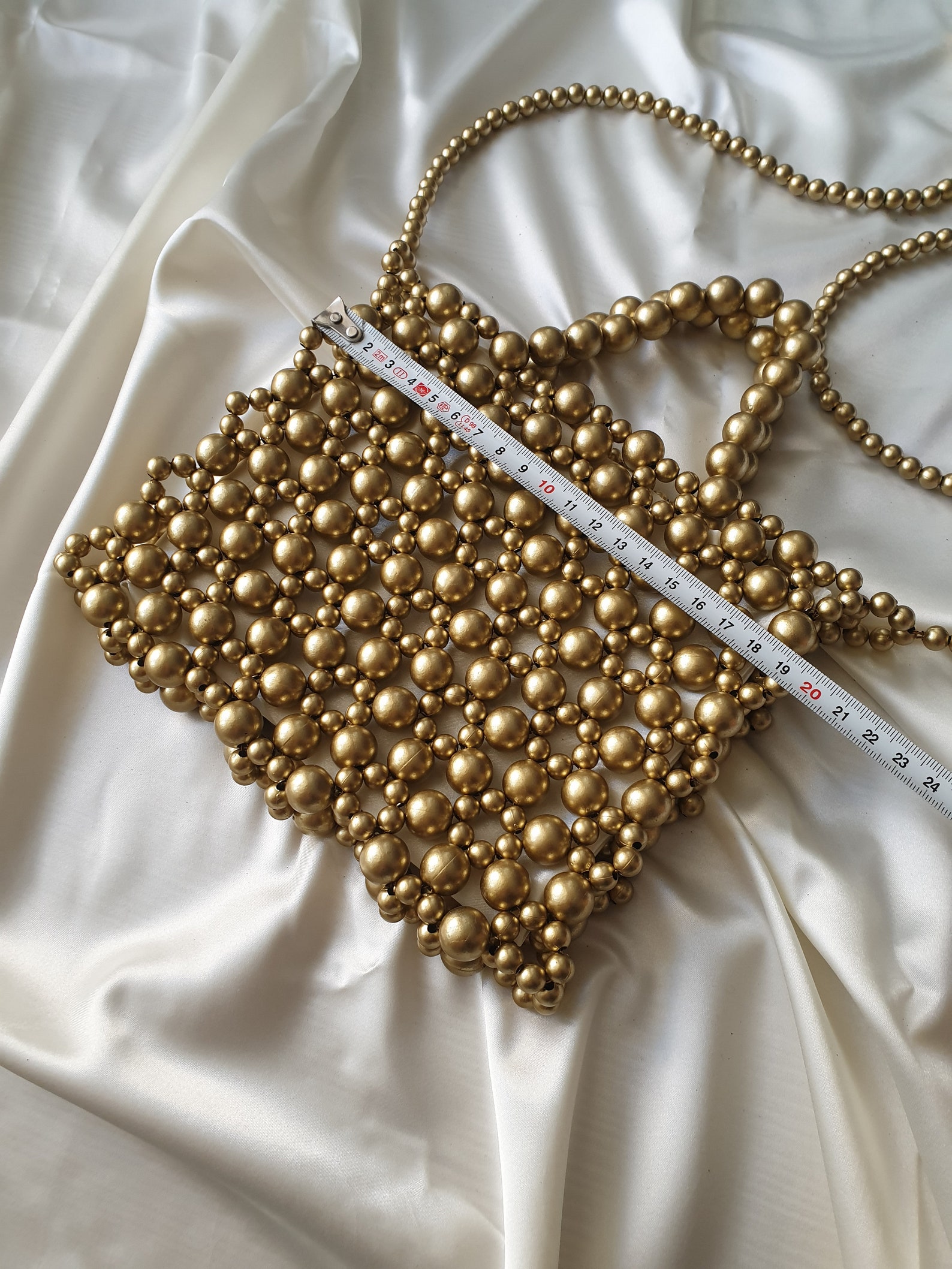 Gold Beaded Bag Beaded Handbag Shoulder Bag Gold Purse Gold - Etsy