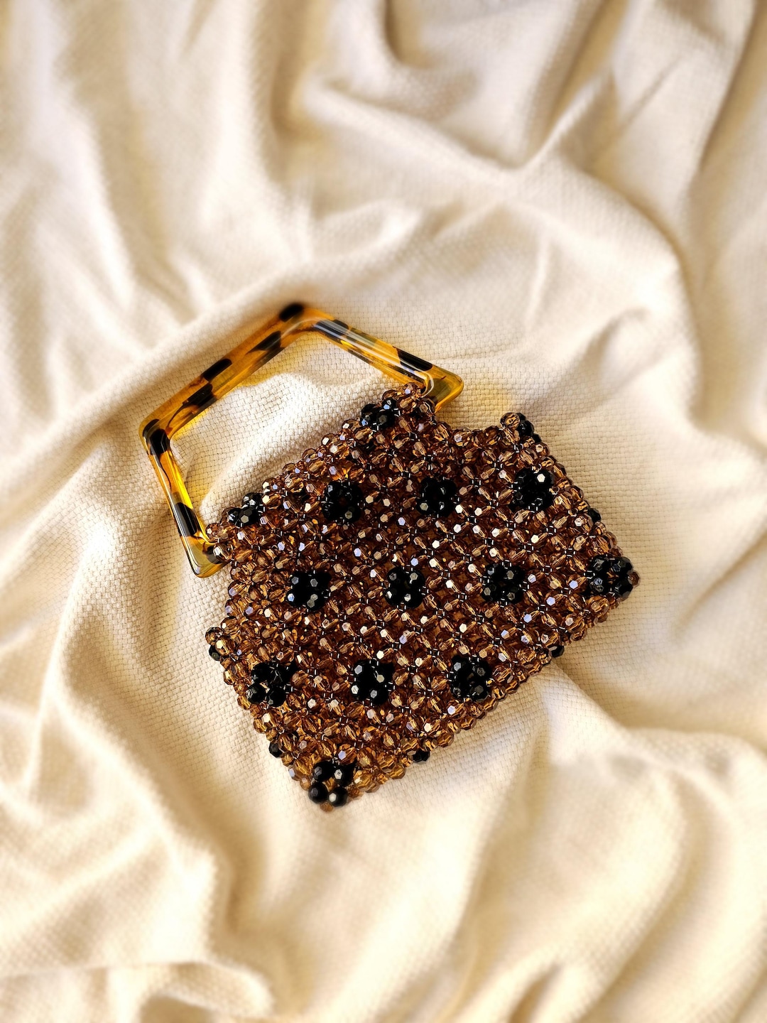 Handmade Beaded Cheetah Bag: Leopard Print Evening Purse - Etsy