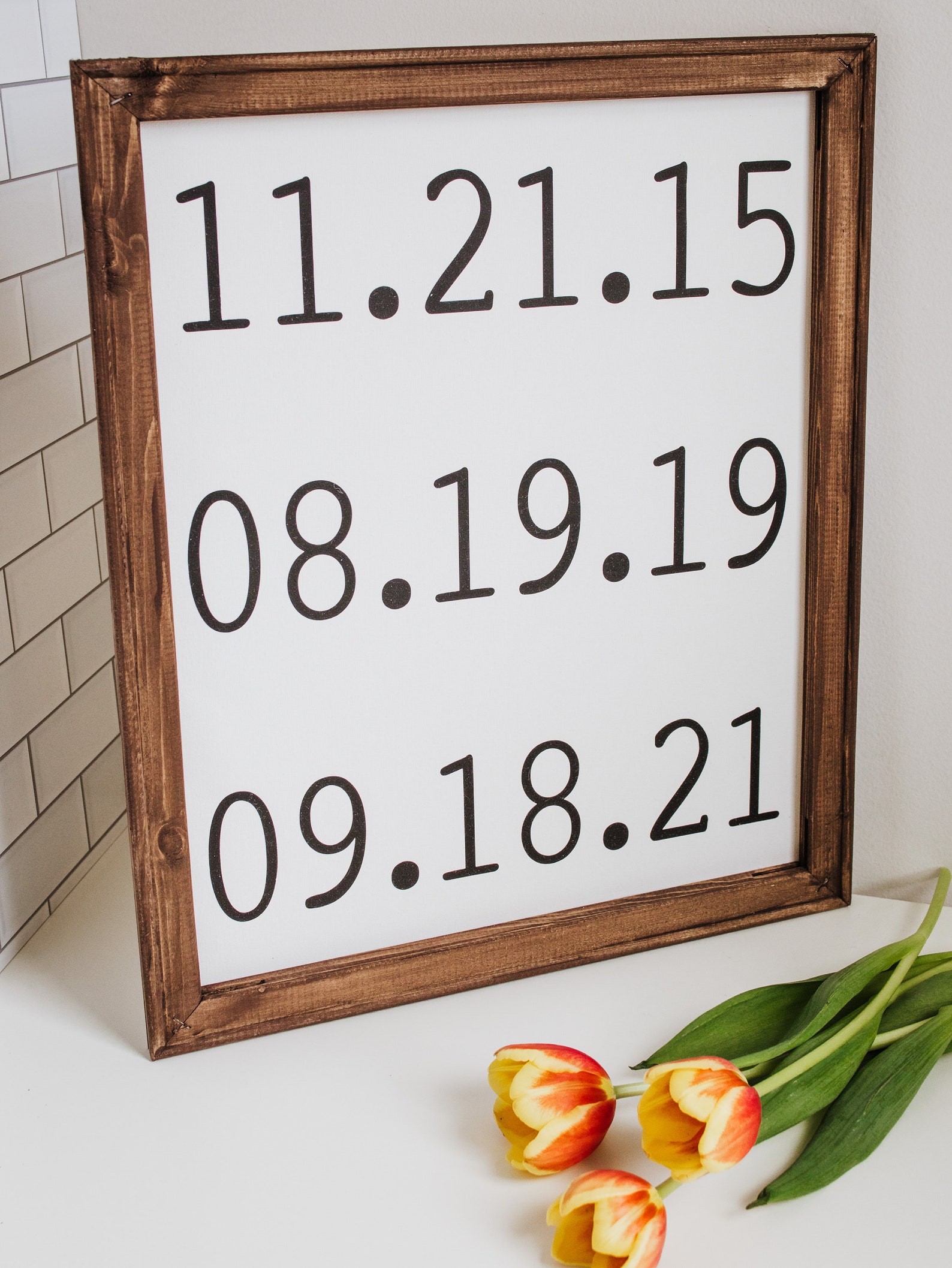 Special Dates Canvas Sign Anniversary Sign Important Dates - Etsy
