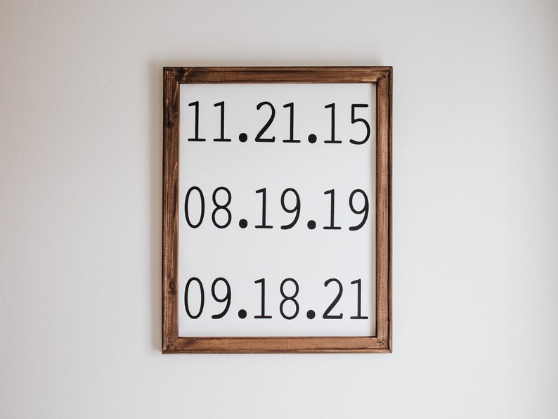 Special Dates Canvas Sign Anniversary Sign Important Dates - Etsy