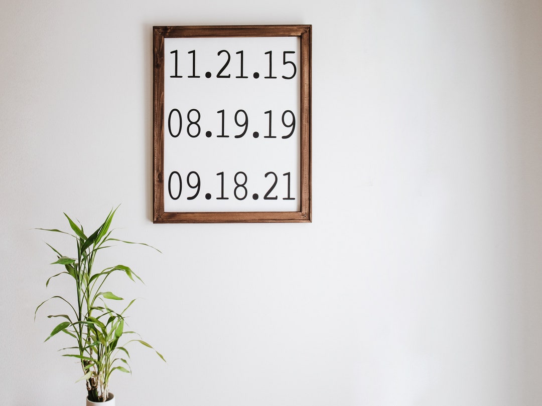Special Dates Canvas Sign Anniversary Sign Important Dates - Etsy
