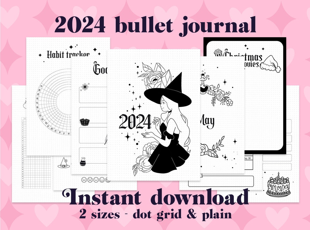 Printable Bullet Journal Bundle, Bullet Journal Printables, Premade ...