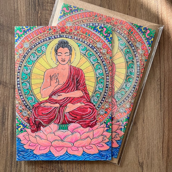 Buddha Card - Etsy