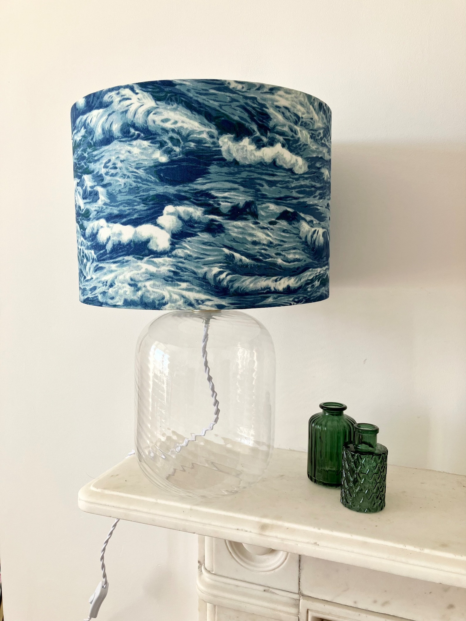 30cm Ocean Sea Waves Lampshade, Coastal Decor, Seaside Decor, Beach ...