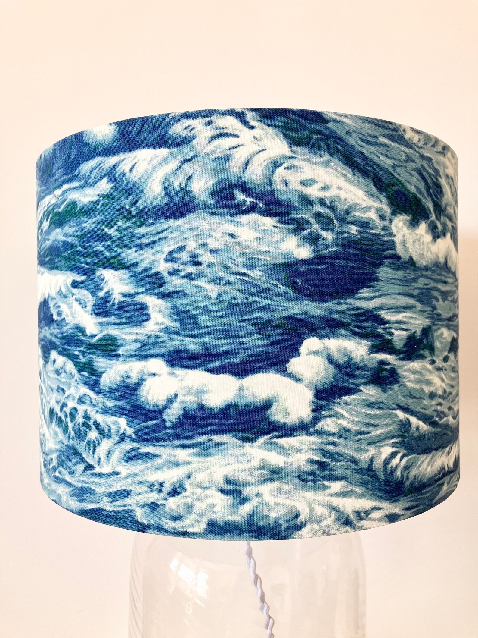 30cm Ocean Sea Waves Lampshade, Coastal Decor, Seaside Decor, Beach ...