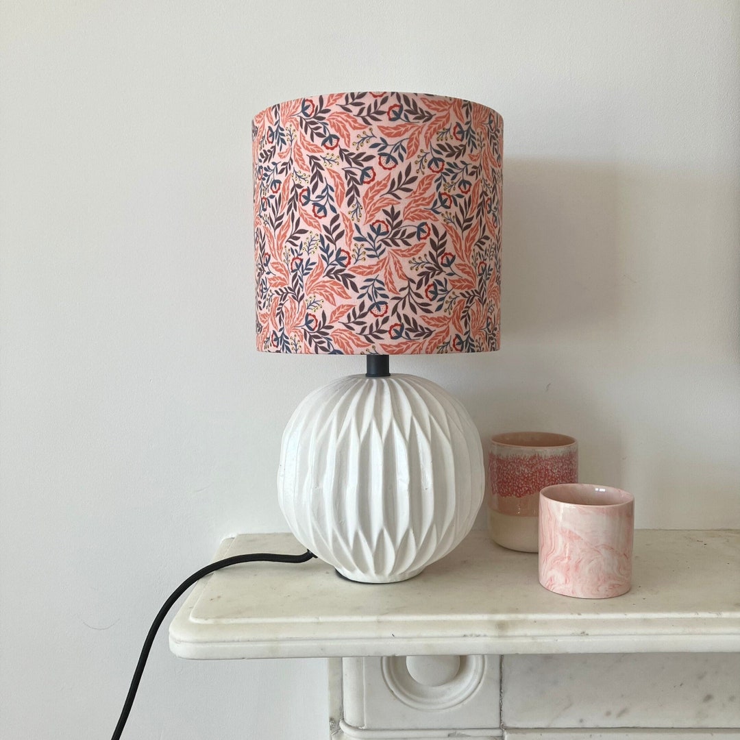 20cm Pink Floral Lampshade, Pink Lampshade, Table Lampshade, Ceiling ...